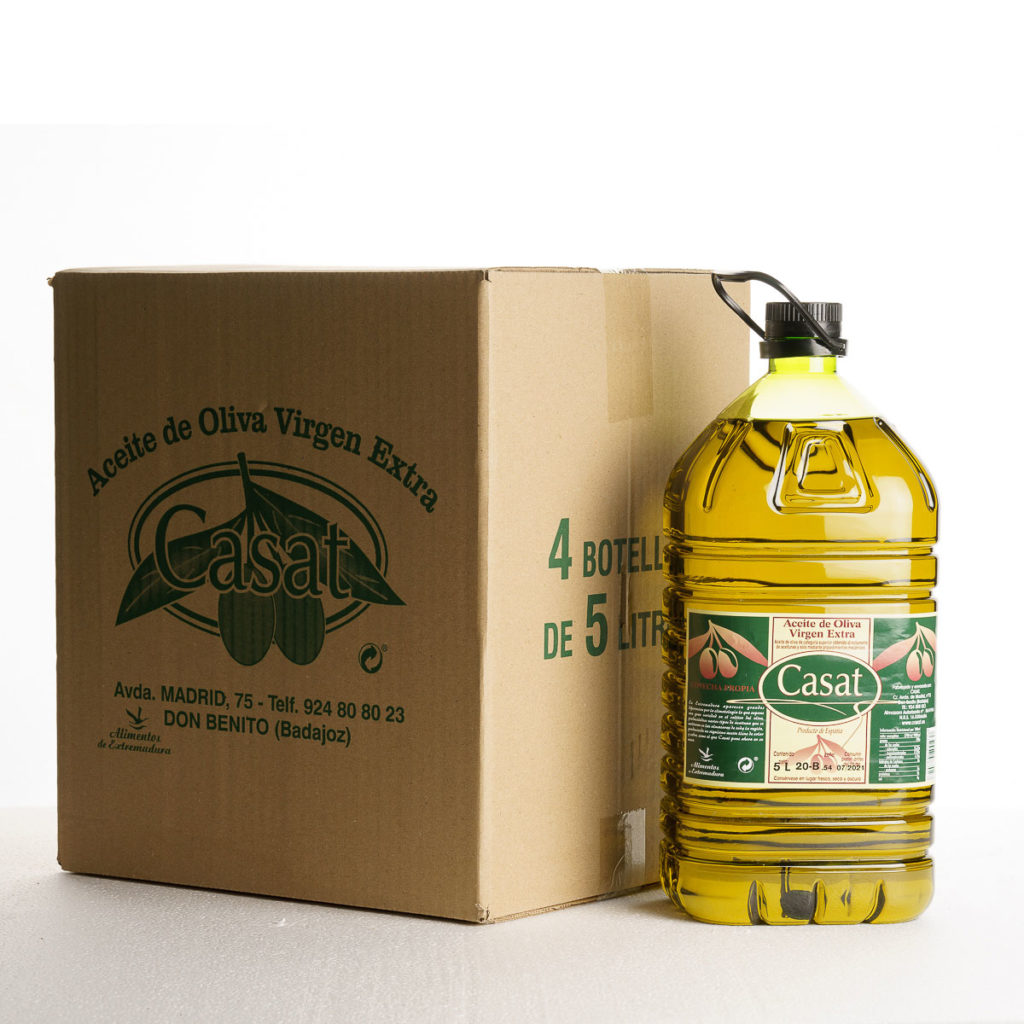 Aceite de Oliva Virgen Extra 5 litros (4 botellas) - CASAT
